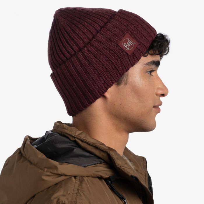 Czapka BUFF MERINO WOOL KNITTED ERVIN MAROON - sklep polarsport