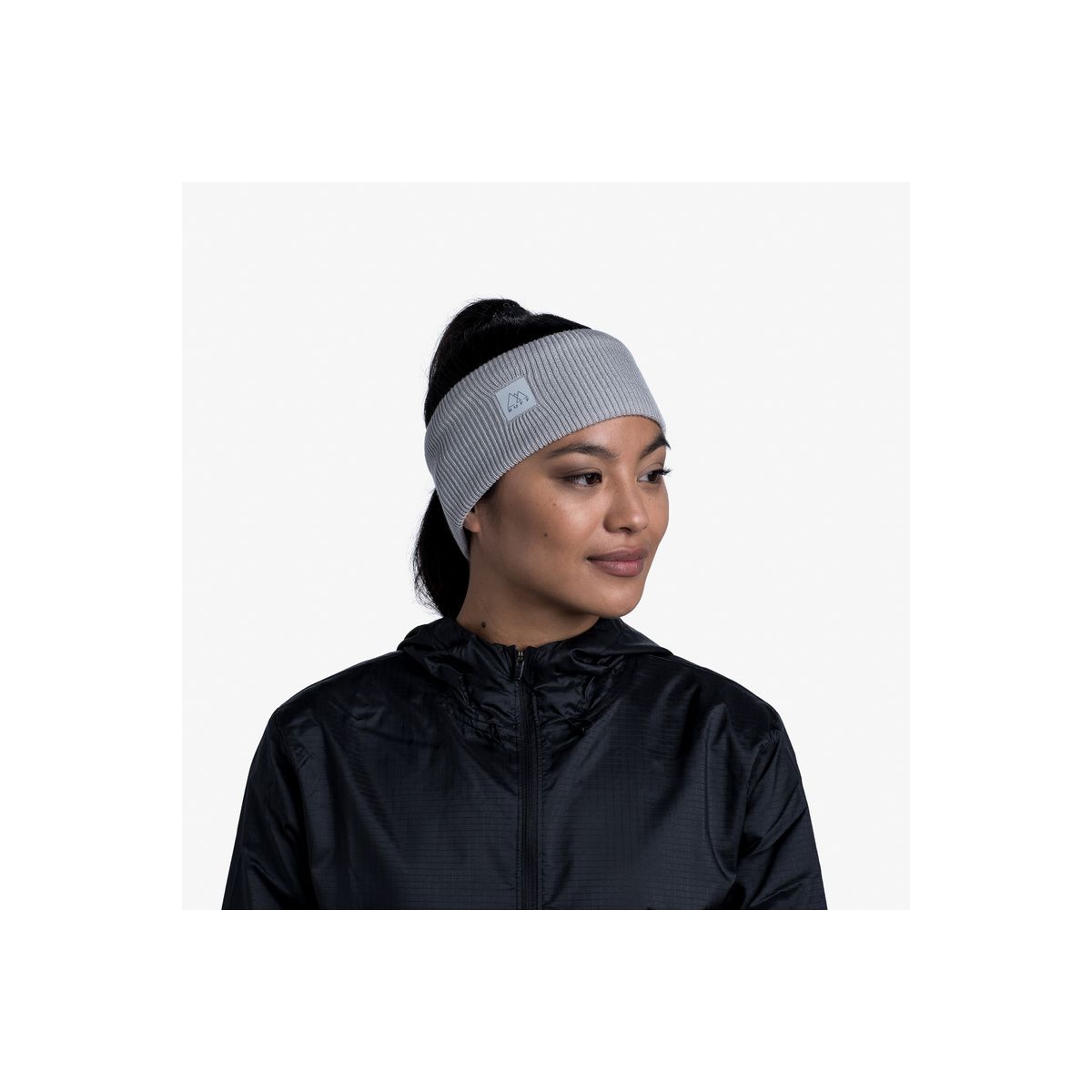 Opaska BUFF CROSSKNIT SOLID LIGHT GREY - sklep polarsport