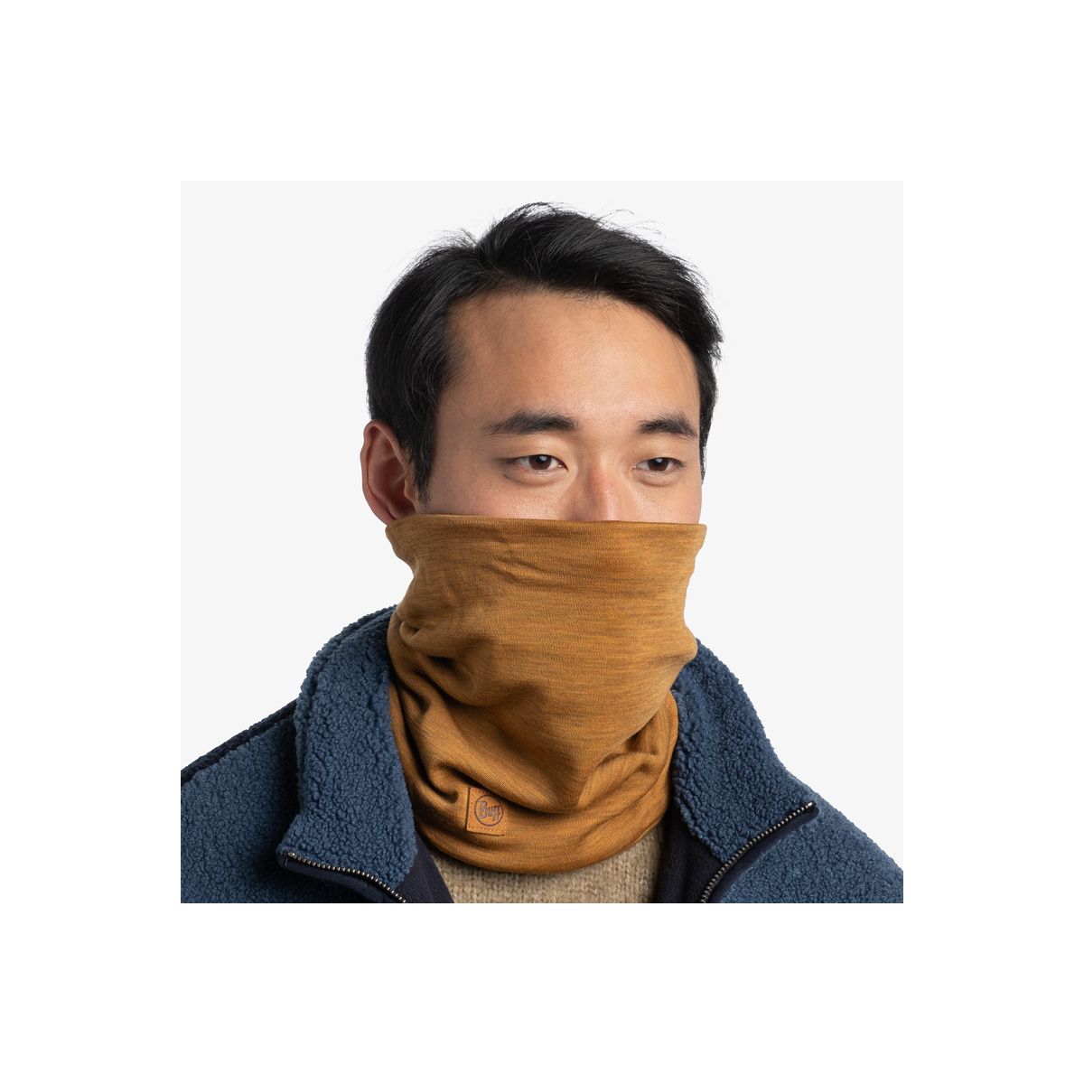 Chusta wełniana BUFF WOOL HEAVYWEIGHT SOLID MUSTARD - sklep polarsport.pl