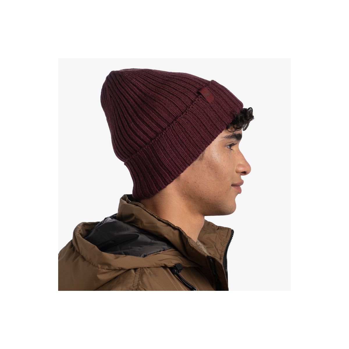 Czapka BUFF WOOL KNITTED NORVAL MAROON - sklep polarsport.pl