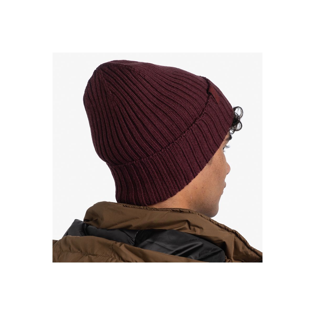 Czapka BUFF WOOL KNITTED NORVAL MAROON - sklep polarsport.pl