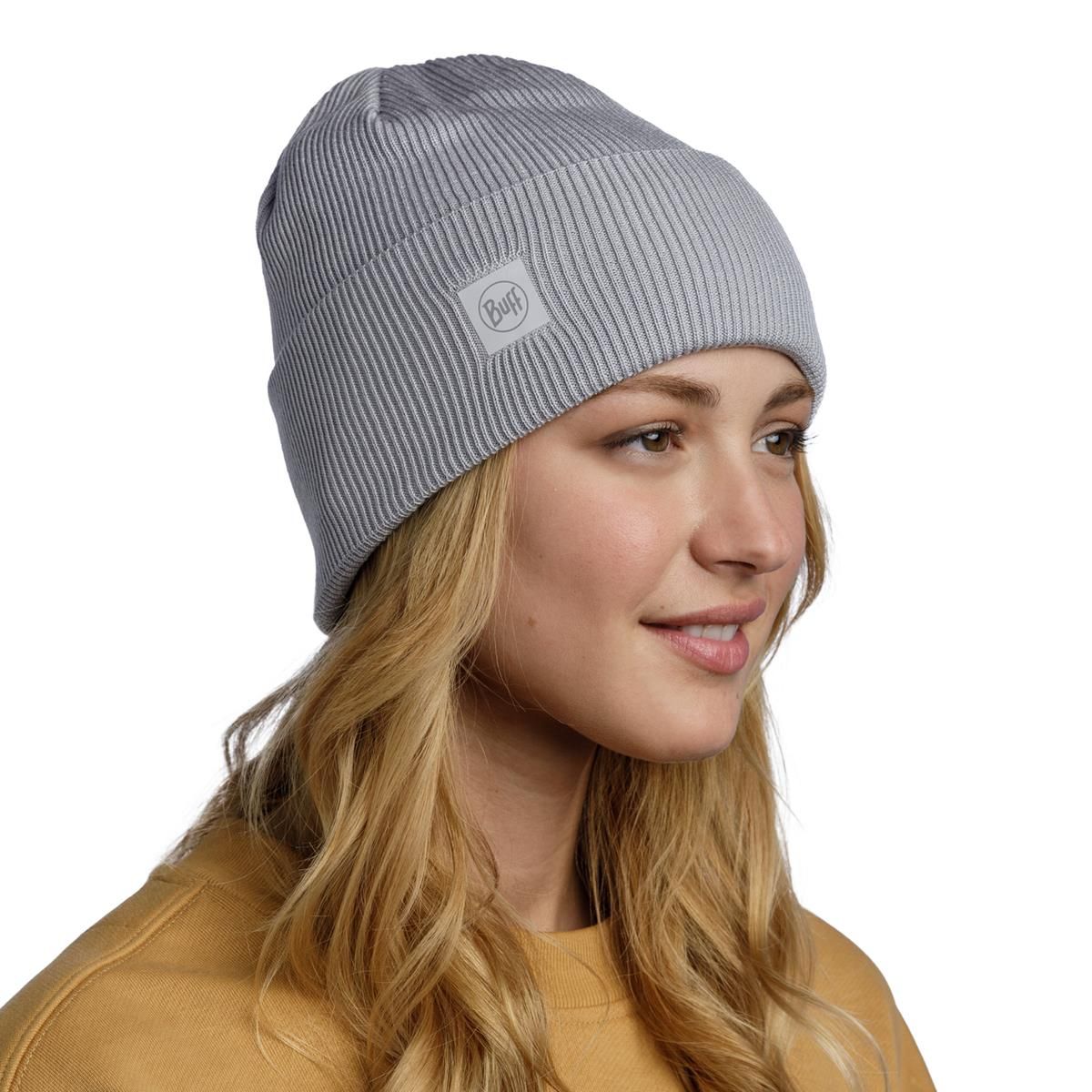 Czapka zimowa BUFF CROSSKNIT SOLID LIGHT GREY - sklep Polarsport