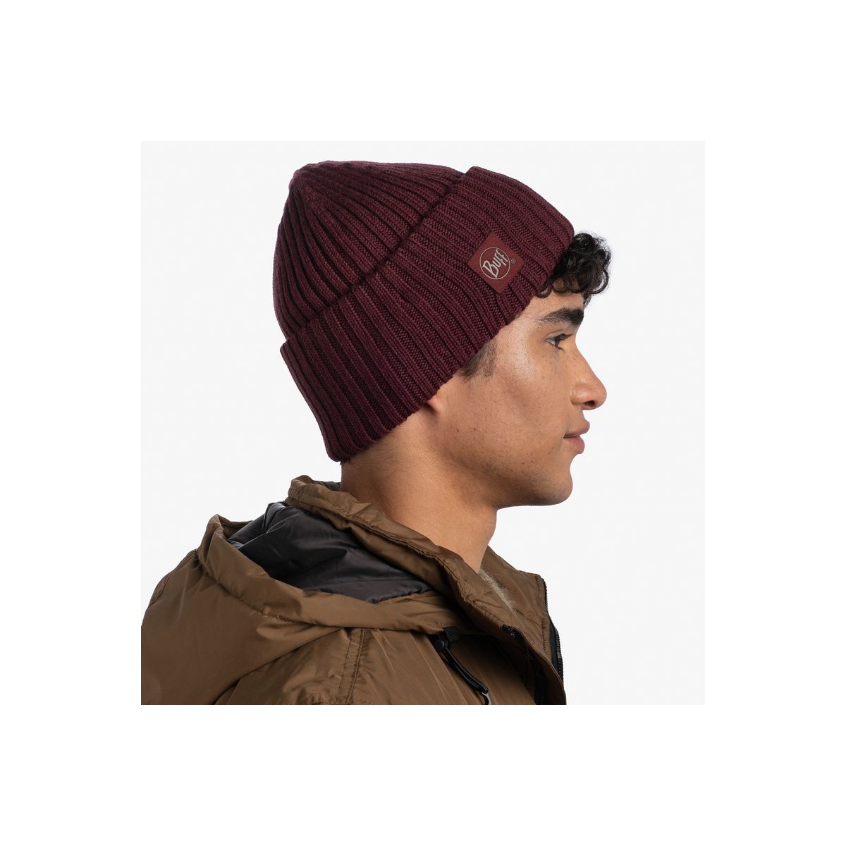 Czapka BUFF MERINO WOOL KNITTED ERVIN MAROON - sklep polarsport